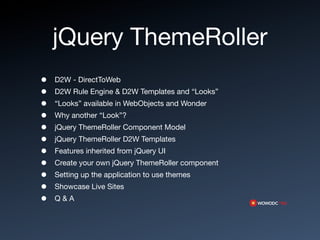 D2W Branding Using jQuery ThemeRoller | PDF | Web Design and HTML | Internet