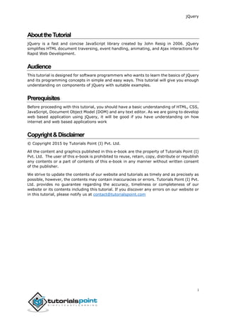 Jquery tutorial | PDF