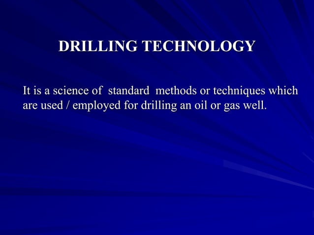 Introduction to drilling | PPTX