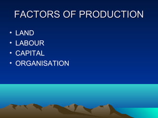 factors of production | PPT | Business | Business and Finance