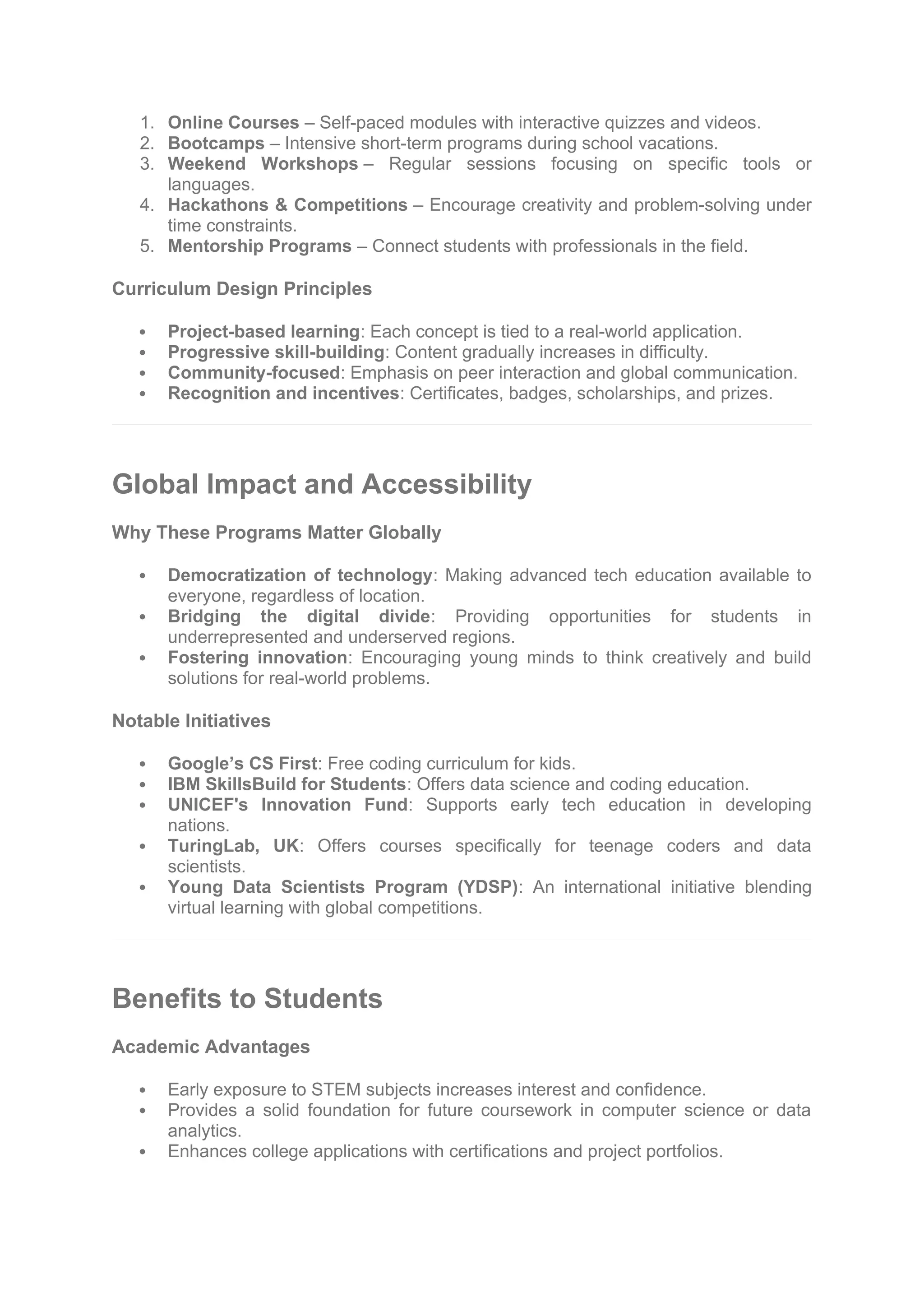 Jr. Data Scientist Programs and International Young Coders Program: Building the Next Generation ...