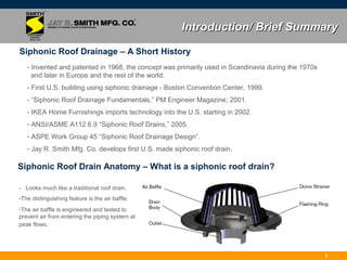 Jay R. Smith Mfg. Co. Full-bore Siphonic Roof Drains | PPT