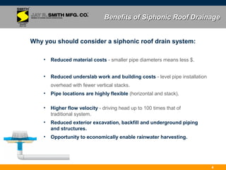Jay R. Smith Mfg. Co. Full-bore Siphonic Roof Drains | PPT