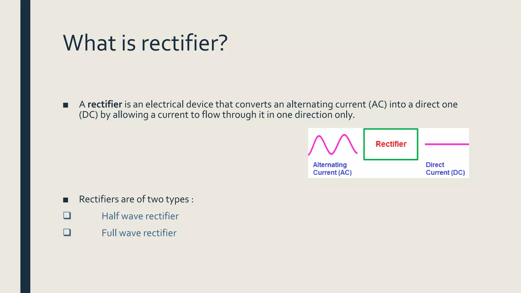 Presentation on Rectifier | PPTX