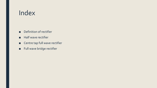 Presentation on Rectifier | PPTX