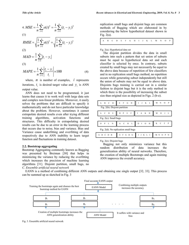 Short Term Load Forecasting Using Bootstrap Aggregating Based Ensemble Artificial Neural Network