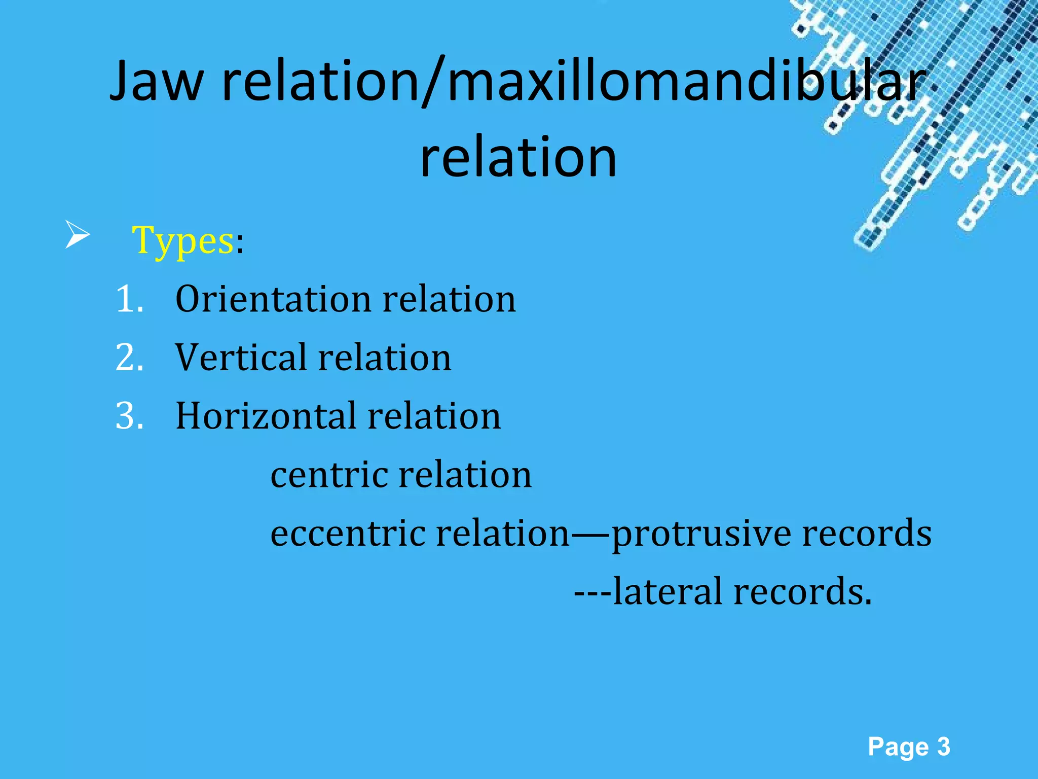 Jaw relation in complete dentures | PPT
