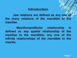 Jaw relation in complete dentures | PPT