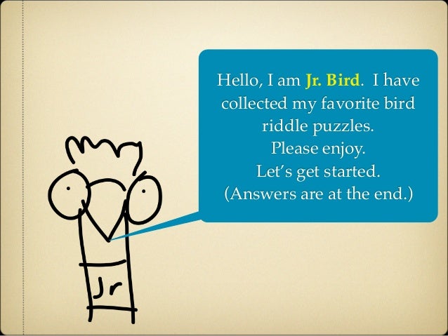 Jr Bird Bird Riddles