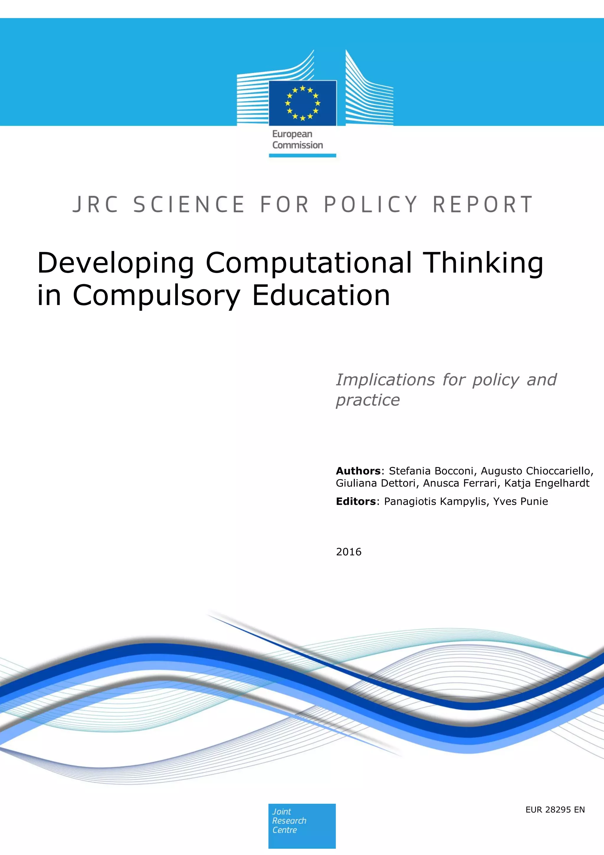 Developing Computational Thinking in Compulsory Education | PDF | Educational Assessment | Education