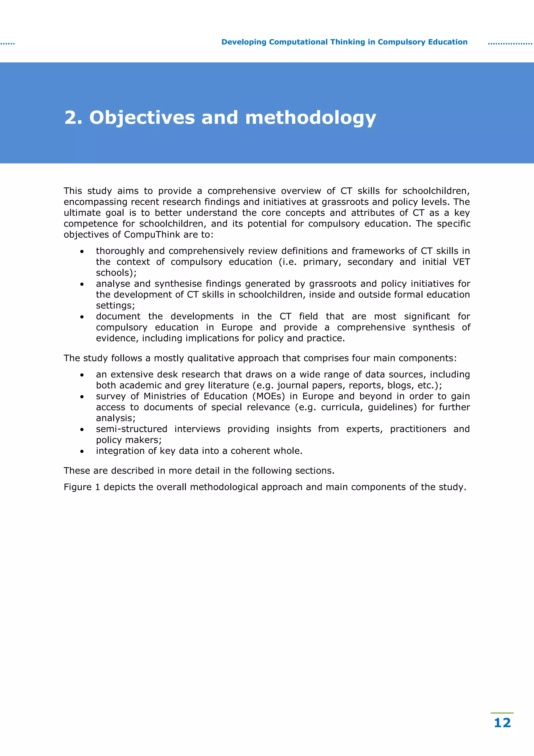 Developing Computational Thinking in Compulsory Education | PDF | Educational Assessment | Education