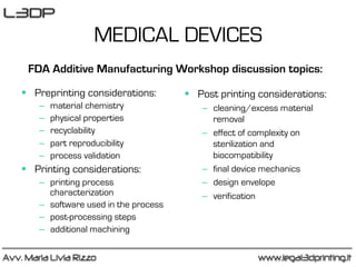 3D Printing ih healthcare: regulatory issues in the future of medicine ...