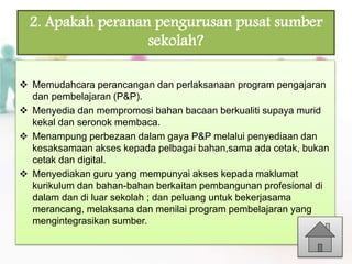Pengurusan Sumber : Pusat Sumber | PPTX