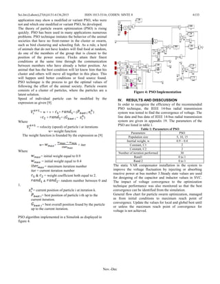 ASSESSMENT OF VOLTAGE FLUCTUATION AND REACTIVE POWER CONTROL WITH SVC USING PSO | PDF