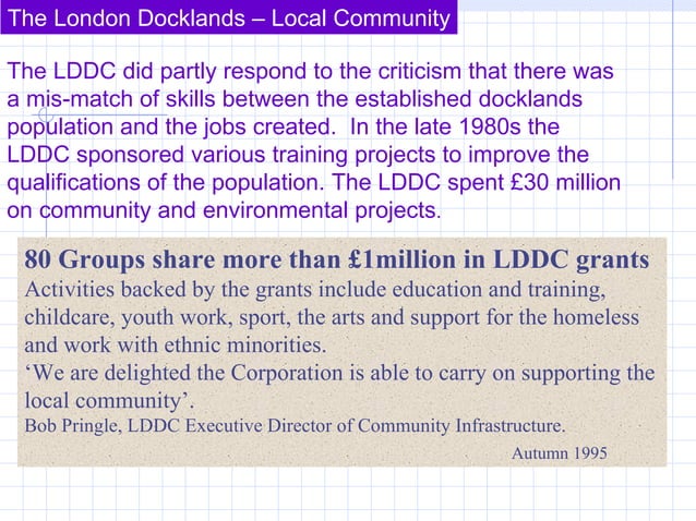 London Docklands redevelopment | PPT