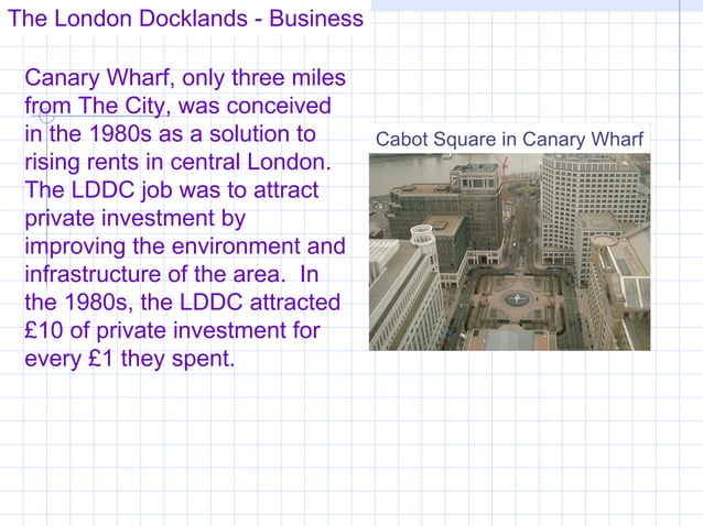 London Docklands redevelopment | PPT