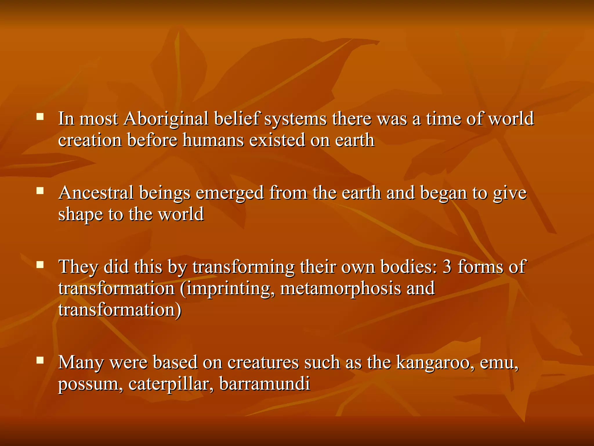 Aboriginal Spirituality and the Land | PPT