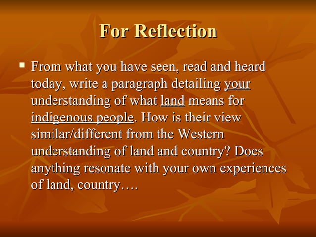Aboriginal Spirituality and the Land | PPT