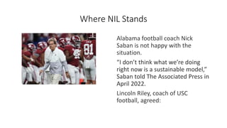 JRN 589 - Where NIL Stands | PPTX