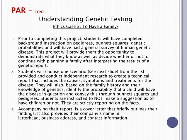 Janelle Roberts Capstone: Bioethics | PPTX | Genetics | Science