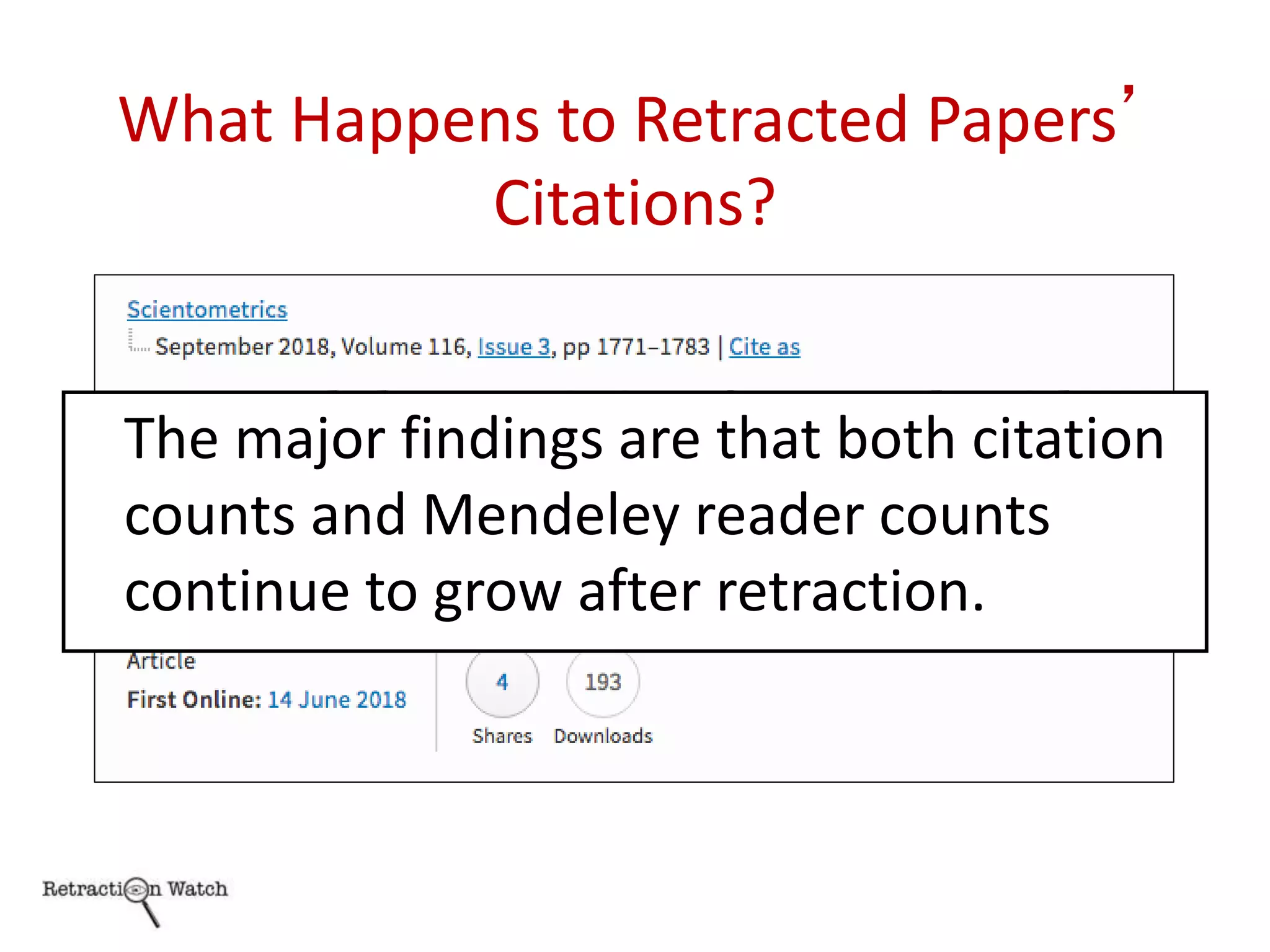 The Retraction Watch Database Ppt