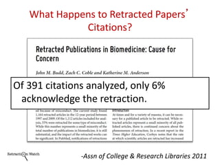 The Retraction Watch Database | PPT
