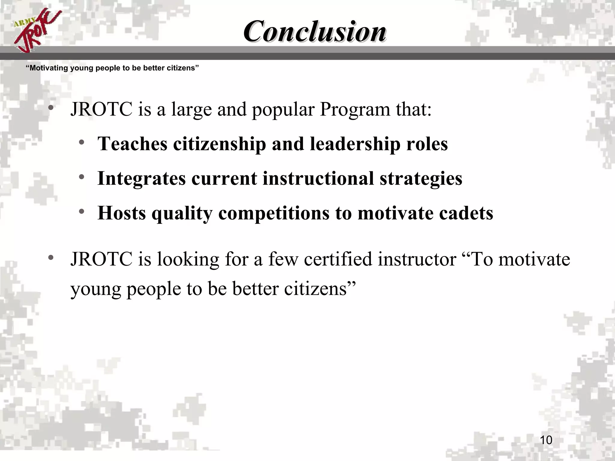 Jrotc Marketing Slides (6 Apr 09) | PPT
