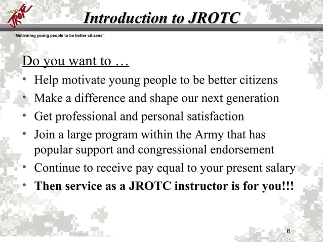 Jrotc Marketing Slides (6 Apr 09) | PPT