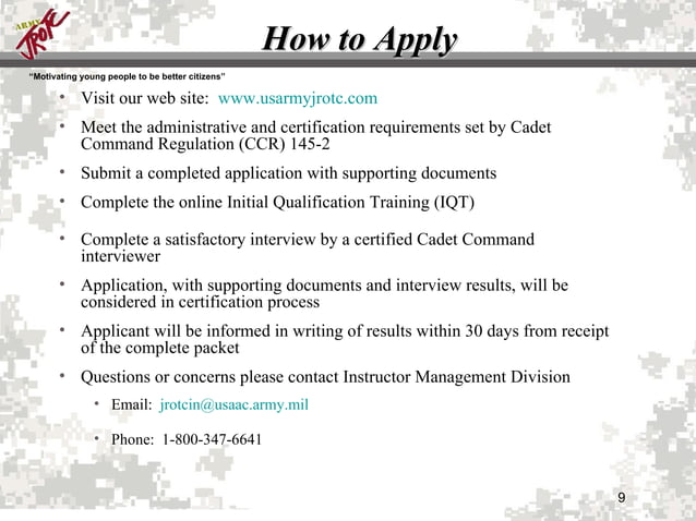 Jrotc Marketing Slides (6 Apr 09) | PPT