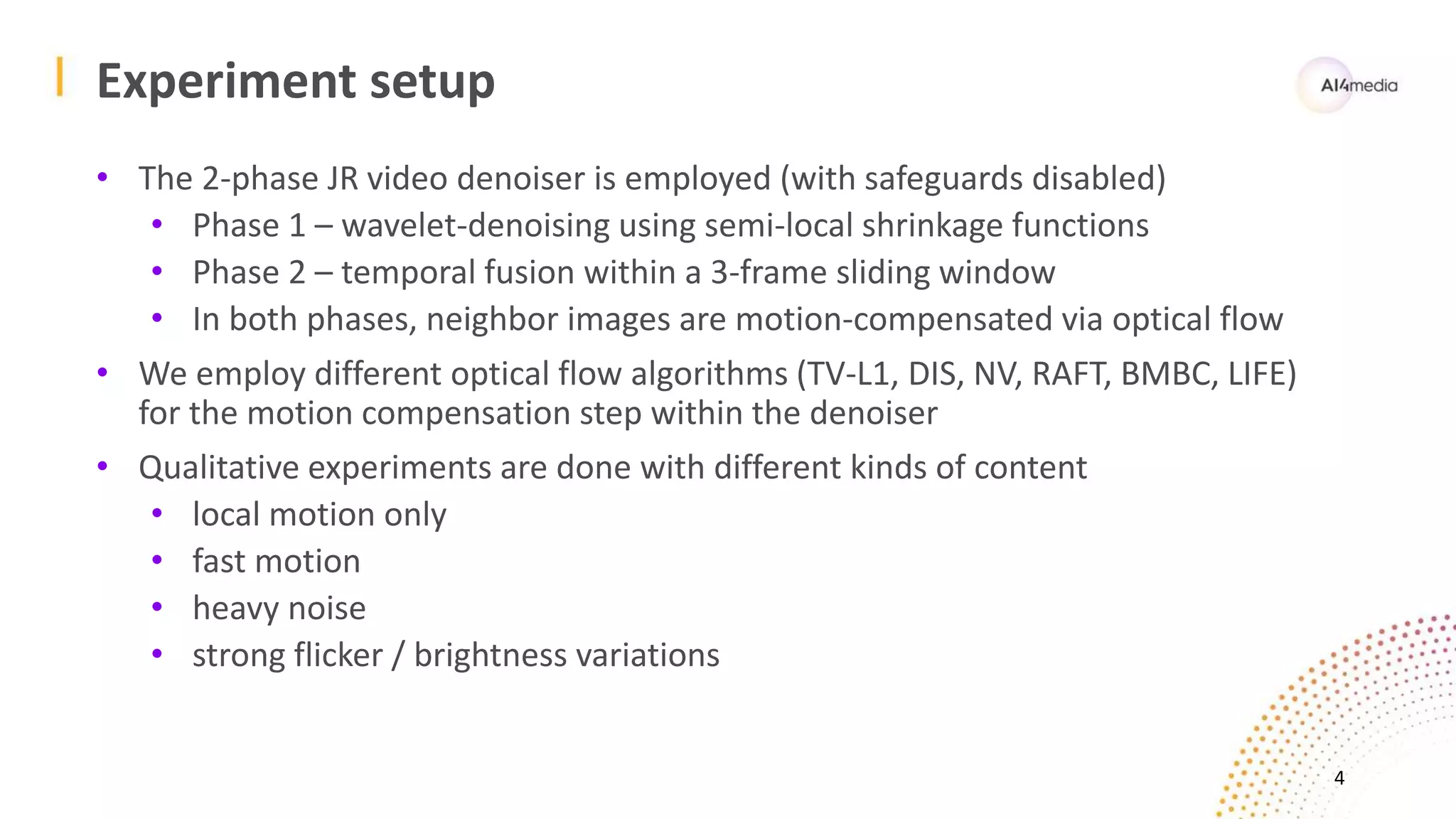 Jrs Presentation Optical Flow Algorithms For Restoration Pptx