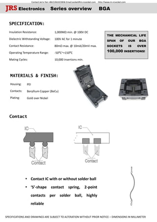 Jrs products IC test/burn-in/programming socket | PDF
