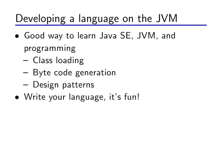 Kink Developing A Programming Language On The Jvm