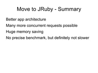 JRuby - Everything in a single process | PPT