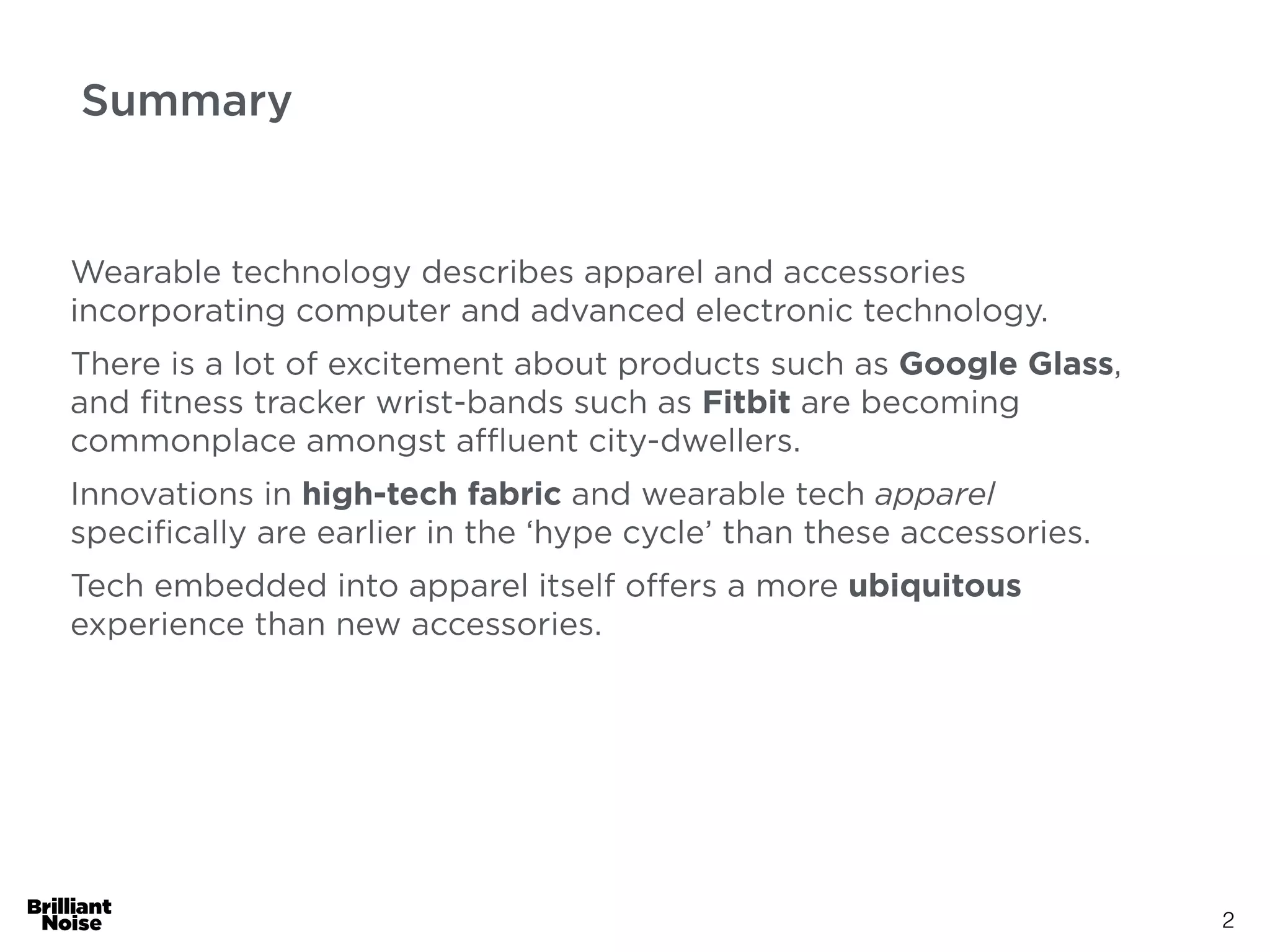 Wearable technology research report: Devices and Apparel. | PDF