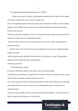 Bt0082 visual basic2 | PDF