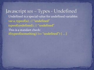 JavaScript Basics - GameCraft Training | PPT