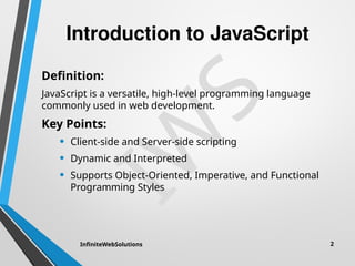 Introduction to JavaScript: The Language of the Web by Infinite Web ...