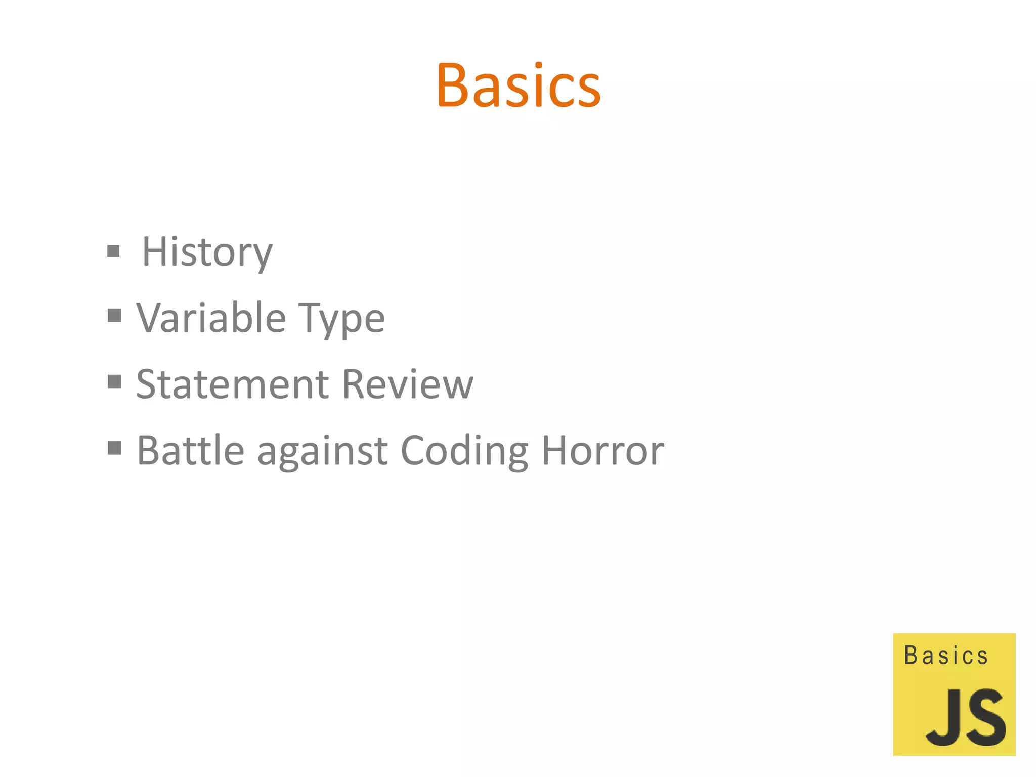 JS - Basics | PPT