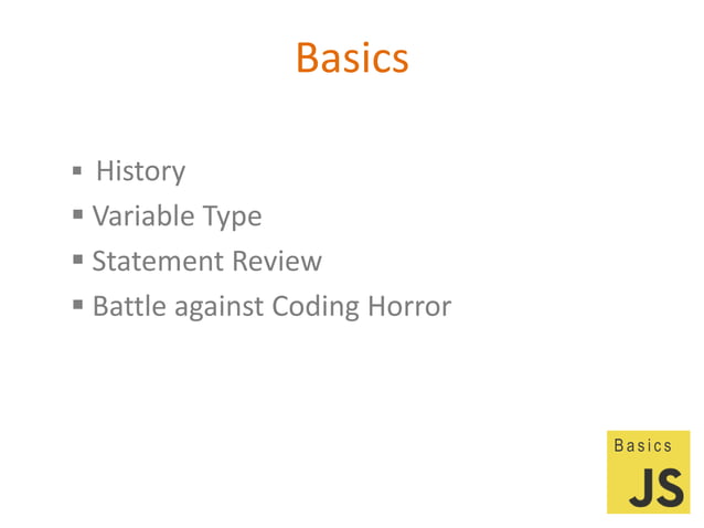 JS - Basics | PPT