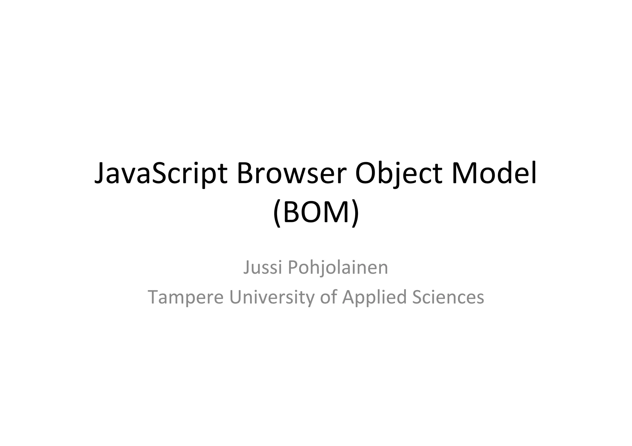 JavaScript and BOM events | PDF | Browsers | Computer Software and Applications