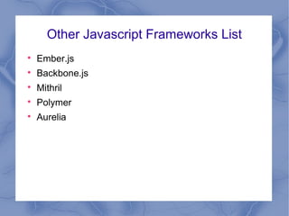 Js frameworks | PPT | Free Download