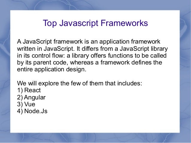 Js frameworks