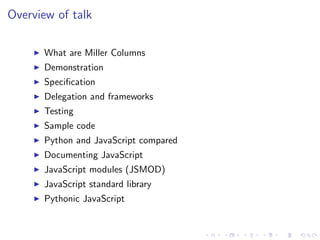 JavaScript Miller Columns | PPT