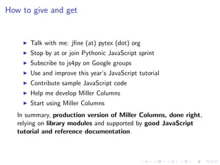 JavaScript Miller Columns | PPT