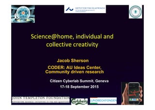 Jacob Sherson (University of Aarhus) - Science@home | PDF