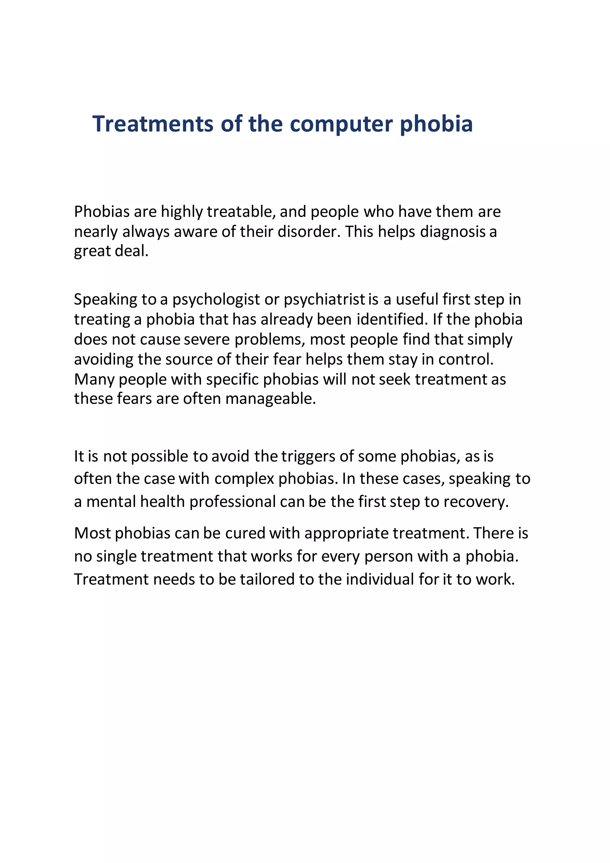 Phobia Of Computer | DOCX