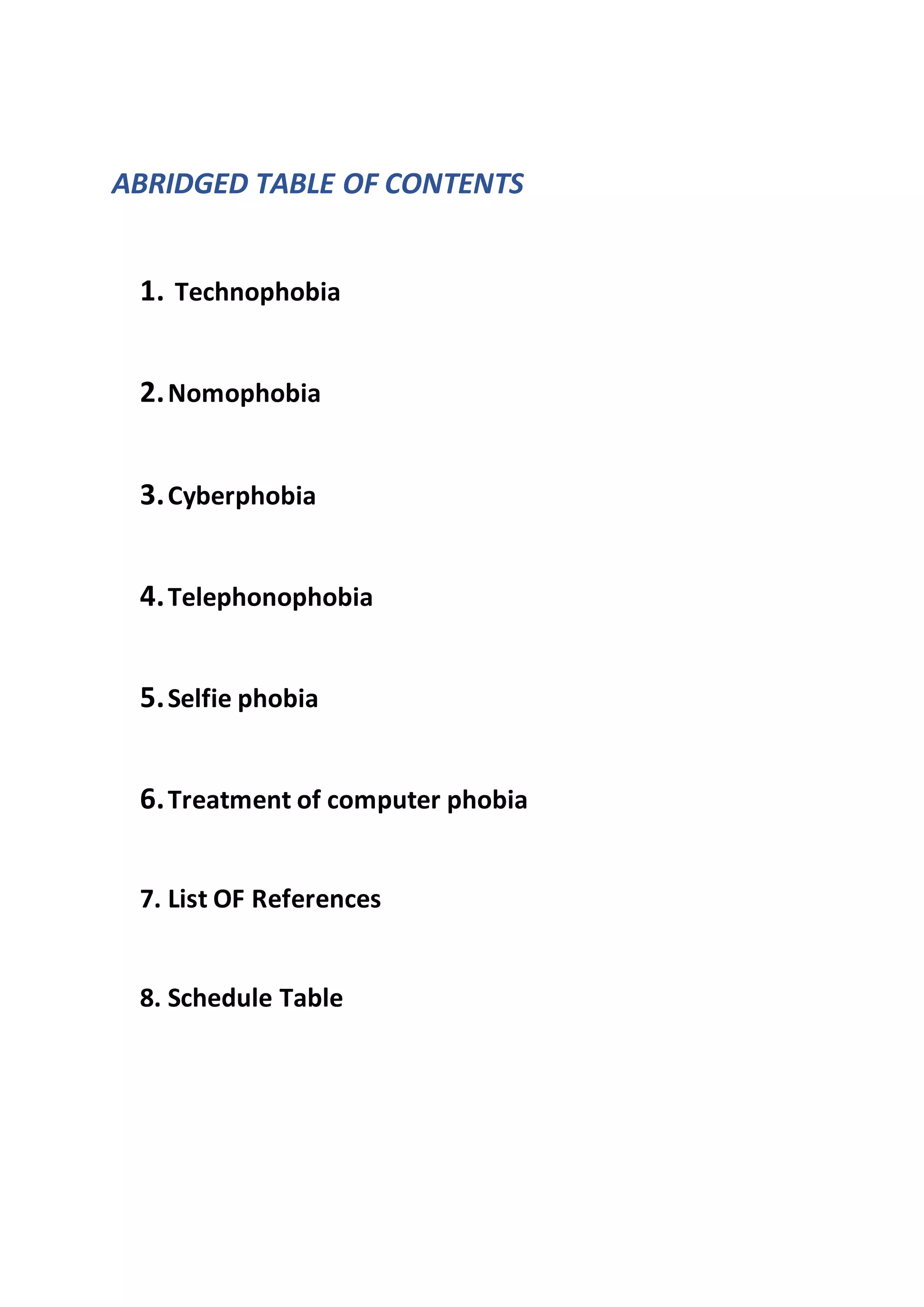 Phobia Of Computer | DOCX