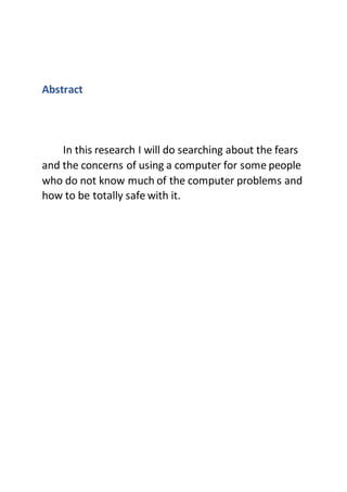 Phobia Of Computer | PDF