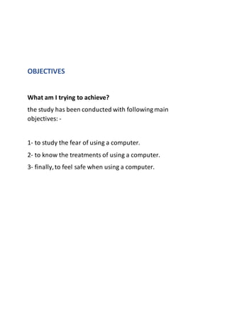 Phobia Of Computer | PDF