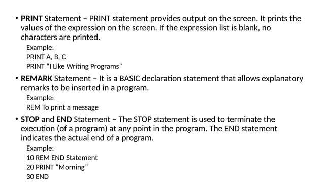 BASIC programming language presentation.pptx | Free Download